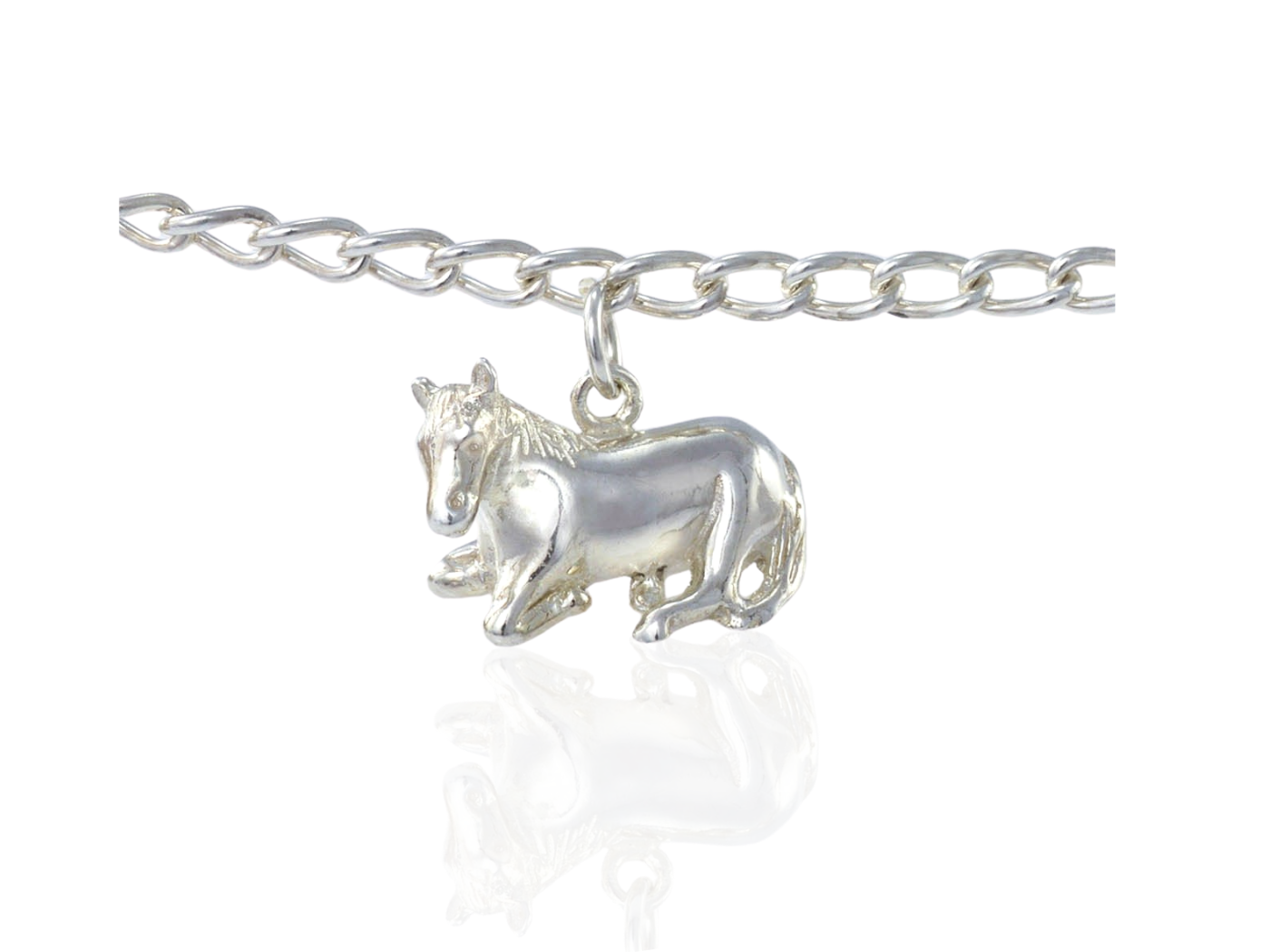 Horse Animal Charm in Sterling Silver - handmade by Jewel Beetle